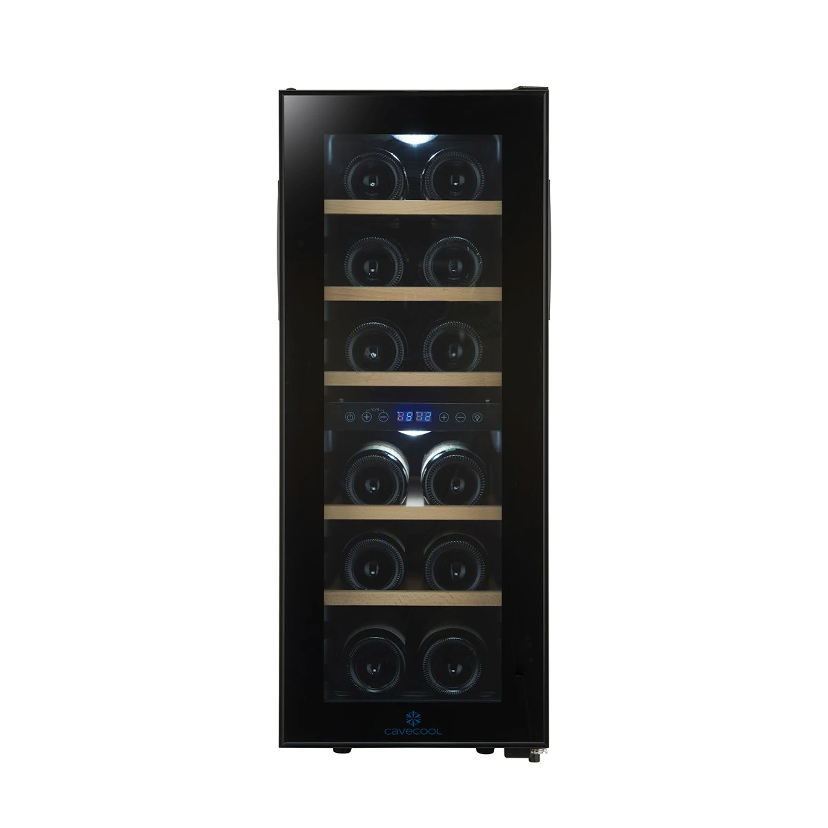 Cavecool Joy Larimar - 12 bottles - Dual zone - Black | Wineandbarrels